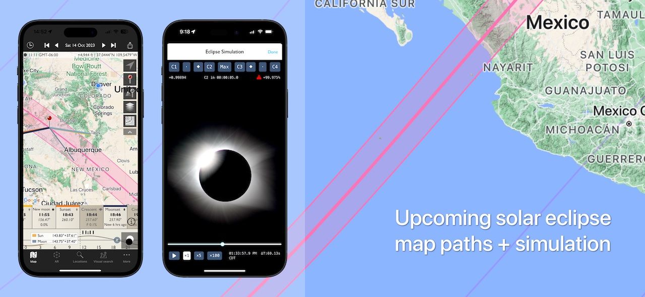 Article: View the upcoming eclipses in The Photographer's Ephemeris
